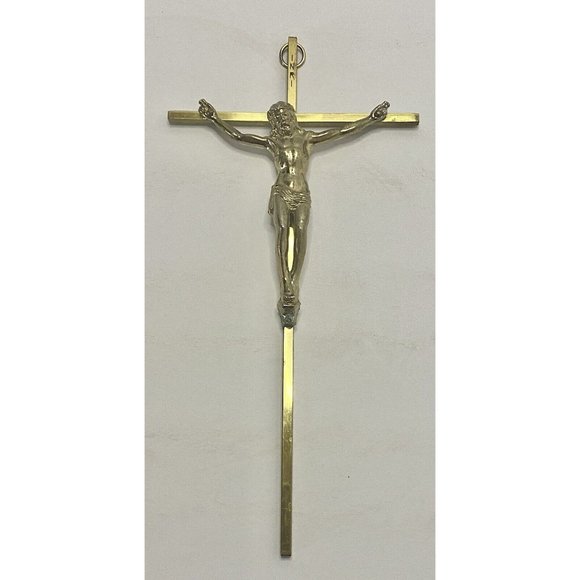 Accents | Inri Brass Metal Crucifix Wall Hanging Jesus On The Cross 1 X ...